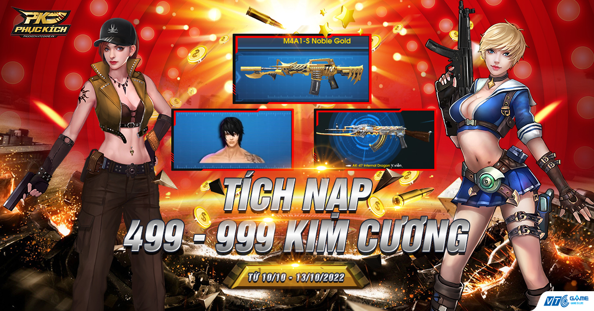 [SK] TÍCH NẠP 499 VÀ 999 KIM CƯƠNG - NHẬN COMBO QUÀ VĨNH VIỄN