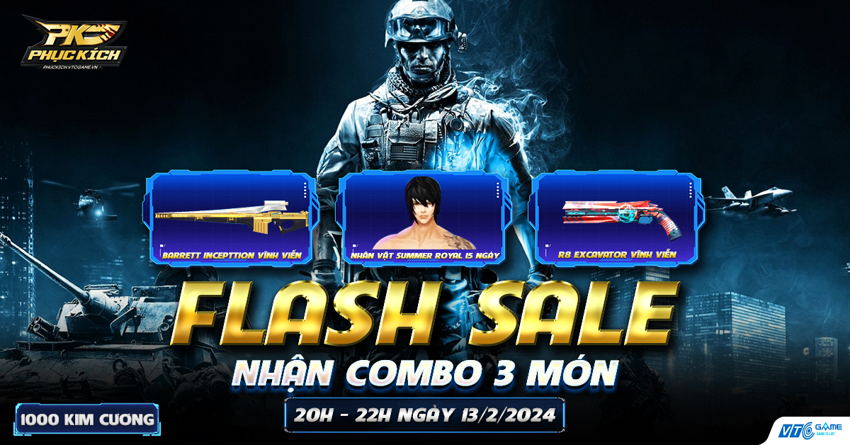 [SK] Flash Sale tối 13/2 - Combo 3 món gồm súng vĩnh viễn và nhân vật ...