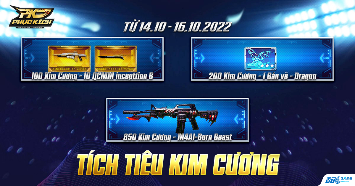 [SK] TÍCH TIÊU KIM CƯƠNG - NHẬN M4A1 BORN BEAST