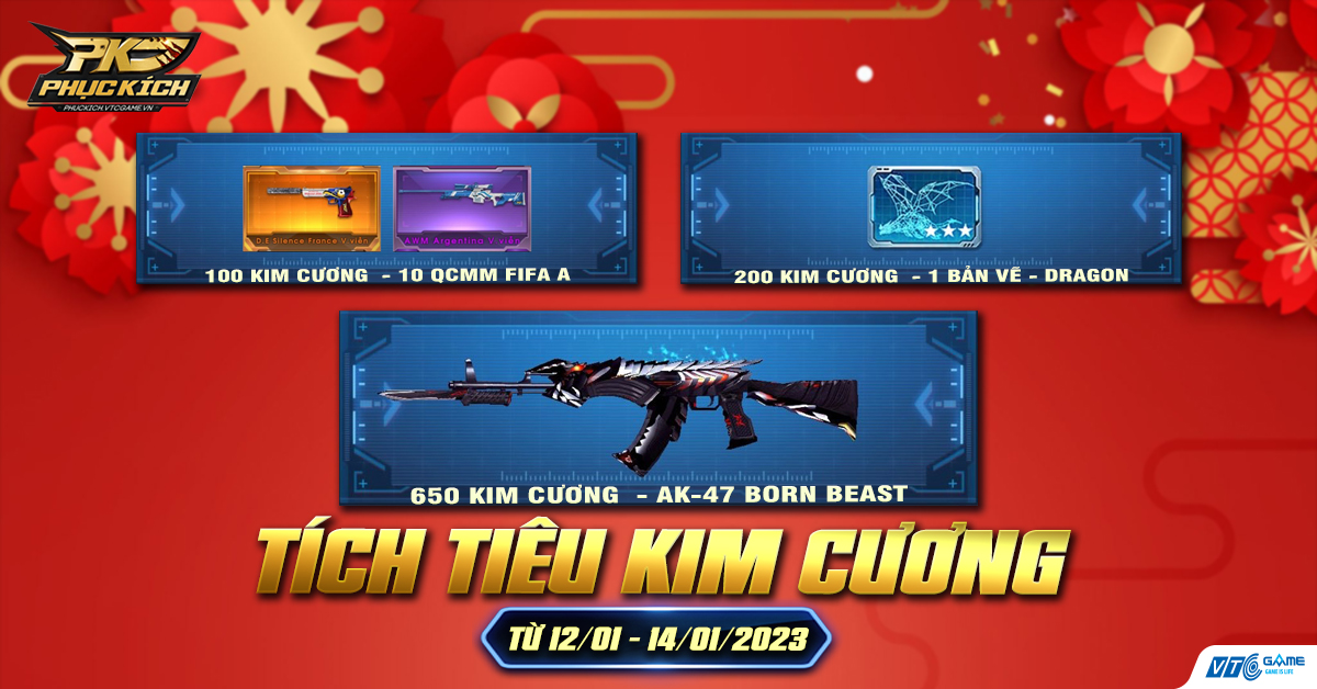 [SK] TÍCH TIÊU KIM CƯƠNG - NHẬN AK-47 BORN BEAST