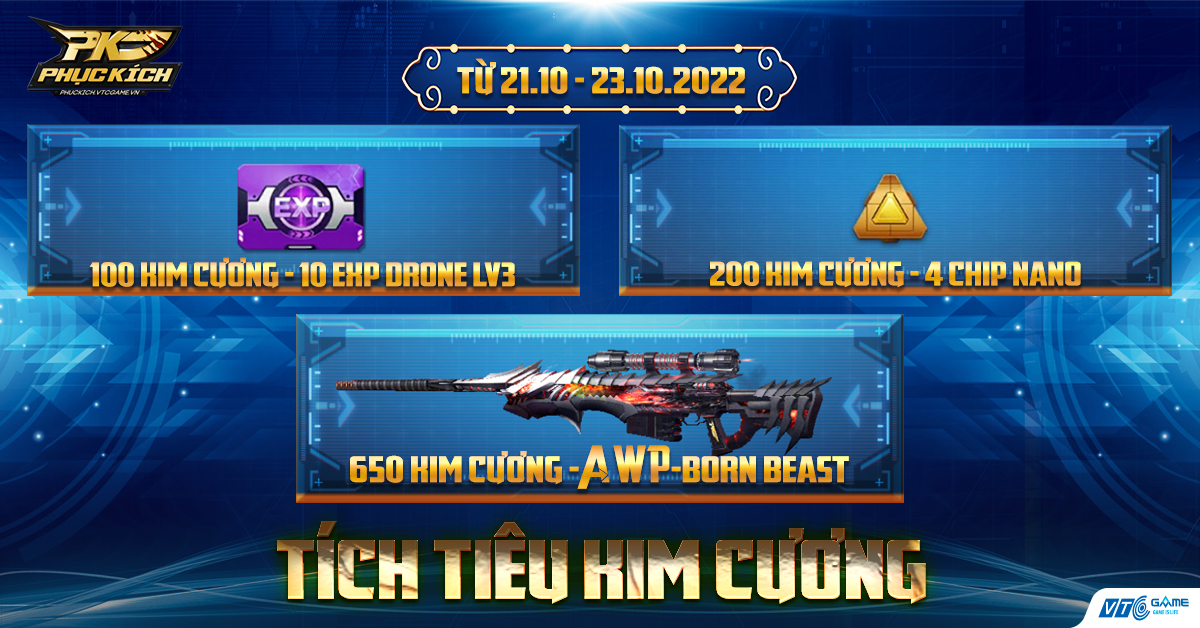 [SK] TÍCH TIÊU KIM CƯƠNG - NHẬN AWP BORN BEAST