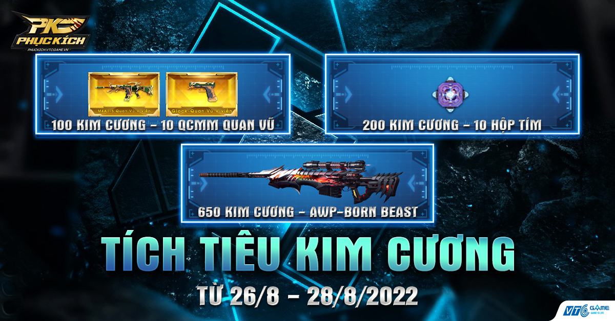 [SK] TÍCH TIÊU KIM CƯƠNG NHẬN AWP BORN BEAST