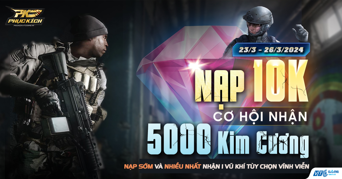 [SK HOT] NẠP 10K NHẬN 5000 KIM CƯƠNG - CƠ HỘI NHẬN THÊM VŨ KHÍ TÙY CHỌN ...